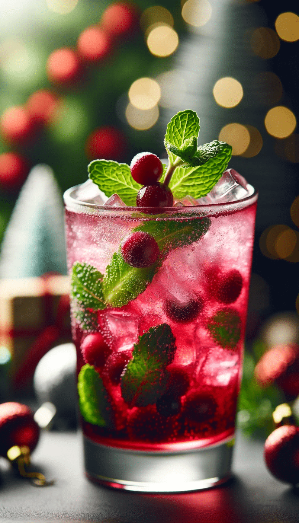 Recette de Virgin Mojito à la Canneberge pour Noël